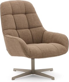 Hnědé otočné křeslo Jaspe – Kave Home