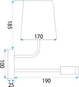 Toolight Toolight, nástěnné svítidlo LED 3W+1xE27 APP1610-2W, černá, OSW-01593