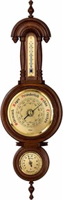 Fischer 7295-12 - Barometr s teploměrem a vlhkoměrem na dřevěné podložce