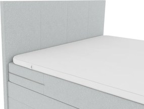Čalouněná postel boxspring CARINA 140x200 cm světle šedá Matrace: Matrace Bonell pružinová