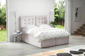 Eka Kontinentální čalouněná postel Soft - Cassablanca (90x200 cm) Barva látky Trinity: Černá (Trinity 2316)
