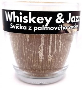 Fajnpocit palmová svíčka ve skle s vůní Whiskey&Jazz