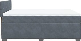Box spring postel s matrací tmavě šedá 140x200 cm samet 3288631