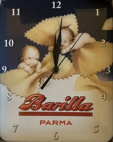 Plechové hodiny do kuchyně Barilla Parma