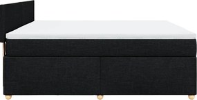 Box spring postel s matrací černá 180x200 cm textil 3289054