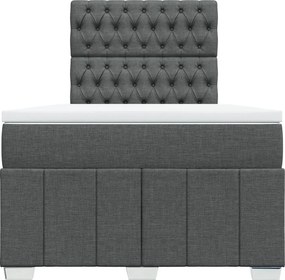 Box spring postel s matrací tmavě šedá 120x200 cm textil 3293943