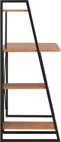 Psací stůl s poličkami černý a hnědý 102 x 50 x 117 cm 20285