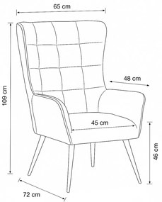 Relaxační křeslo 315 GREY2, tmavě šedá
