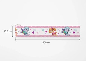 Dětská samolepící bordura na zeď Tlapková Patrola | 5 m x 13.8 cm | DWBD8003