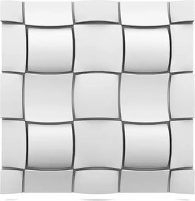 Polystyrénový 3D obkladový panel Rubik bílý