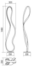 Redo 01-1417 - LED Stmívatelná stojací lampa NUBO 1xLED/35W/230V