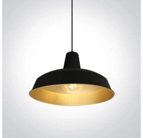 ONE Light 63020/B/BS závěsné svítidlo, černá, mosaz, E27, ø40cm, IP20