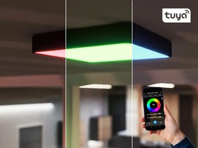 PANLUX Přisazené chytré LED svítidlo VERONA SQUARE SMART Tuya Wifi, černá