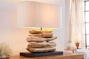 Invicta Interior Designová dřevěná stolní lampa: Áres II