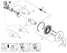 GROHE 24336001 - Vanová baterie SWIFT DN 15 lesklý chrom