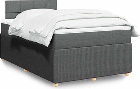 Box spring postel s matrací tmavě šedá 120x200 cm textil 3287424