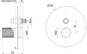 Sapho Ultratap sprchová baterie podomítková 2 výstupy chrom UT042T