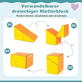 Costway 6 ks. Foam building blocks, soft building blocks s tunnel, stairs