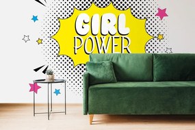 Tapeta s pop art nápisem - GIRL POWER - 225x150