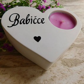 Svícen srdíčko Babičce