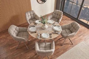 Designová otočná židle Vallerina béžová / šedo-hnědá