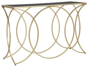 Konzolový stolek Mauro Ferretti Iramo 120x40x79 cm, zlatá/černá