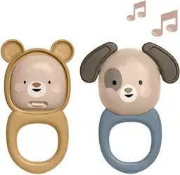 TAF TOYS Chrastítko Sound Discovery Duo Bell  Clapper / Sada 2 ks / Si
