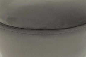 Tempo Kondela Čalouněný taburet DARON s úložným prostorem, šedá látka Velvet/chrom