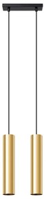 Sollux SL.1241 - Lustr na lanku LAGOS 2xGU10/10W/230V zlatá