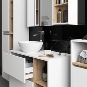 Závěsná koupelnová skříňka se zrcadlem VAMI 90 cm - výběr z 5 provedení