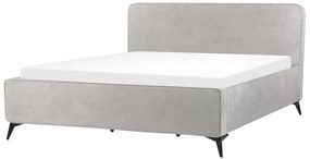 Čalouněná postel 180 x 200 cm světle šedá VALOGNES Beliani
