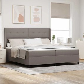 Postel s boxspringem s polštářem Taupe 200 x 200 cm textil 3341669