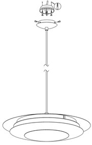 Eglo 98041 - LED RGB Stmívatelný lustr na lanku MONEVA-C LED/18W/230V