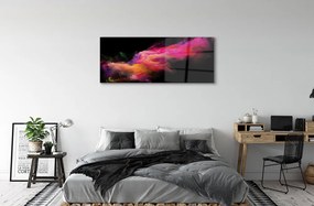 akrylový obraz růžová fraktály 120x60 cm