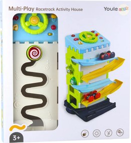 LEAN Toys Vzdělávací skluzavka s autíčky a třídičem světel a zvuků