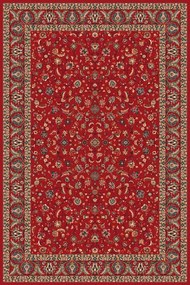 Kusový koberec vlněný Agnella Isfahan Sanza Bordo Červený Rozměr: 240x340 cm