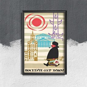 Plakát Sovětská návštěva z zimy zsrr