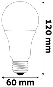 Ultra úsporná prémiová LED žárovka E27 4,9W 806lm teplá, ekv. 60W, 3 roky