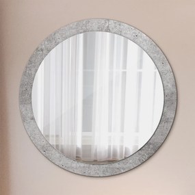 Kulaté dekorativní zrcadlo na zeď Šedý beton fi 90 cm