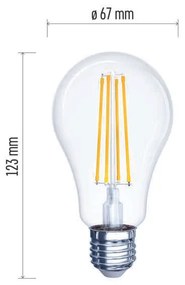 Emos lighting LED žárovka Filament A67 11W E27 teplá bílá