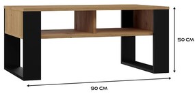 TPS Konferenční stolek MODERN 2P - Dub artisan / Černá
