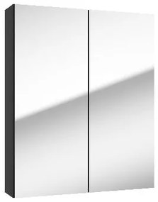 kielle Vega - Zrcadlová skříňka, 60x73x15 cm, matná černá 50118604
