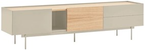 OnaDnes -20% Béžový dubový TV stolek Teulat Otto 180 x 40 cm