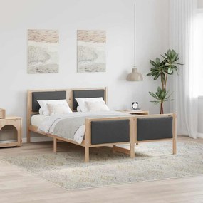 Rám postele s čelo Tmavě šedá 140 x 200 cm textil 3394264