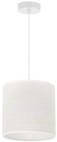 Závěsné svítidlo Juta, 1x bílé jutové stínítko, (fi 15cm), w