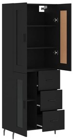 Skříň highboard černá 69,5 x 34 x 180 cm kompozitní dřevo,  3199954