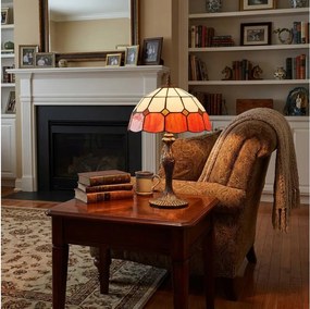 Brilagi - Tiffany vitrážová stolní lampa SIENNA 1xE27/60W/230V