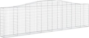 Klenuté gabionové koše 6 ks 400x30x100/120cm pozinkované železo 3145830