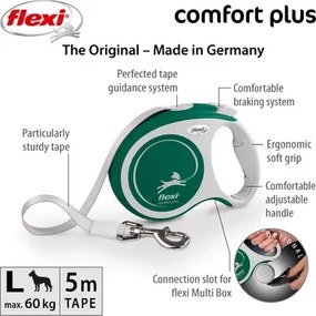 Flexi Comfort Plus L pásek 5m zelené / Vodítko