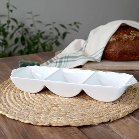 Porcelánová miska Provence lace se 3 přihrádkami – 33*10 cm